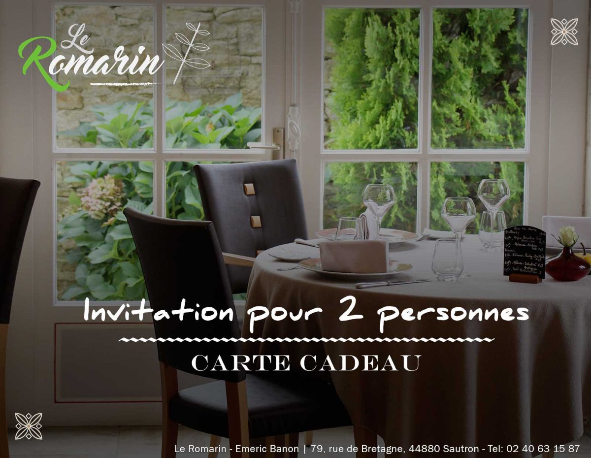 Carte cadeau - Le Romarin - Restaurant Gastronomique